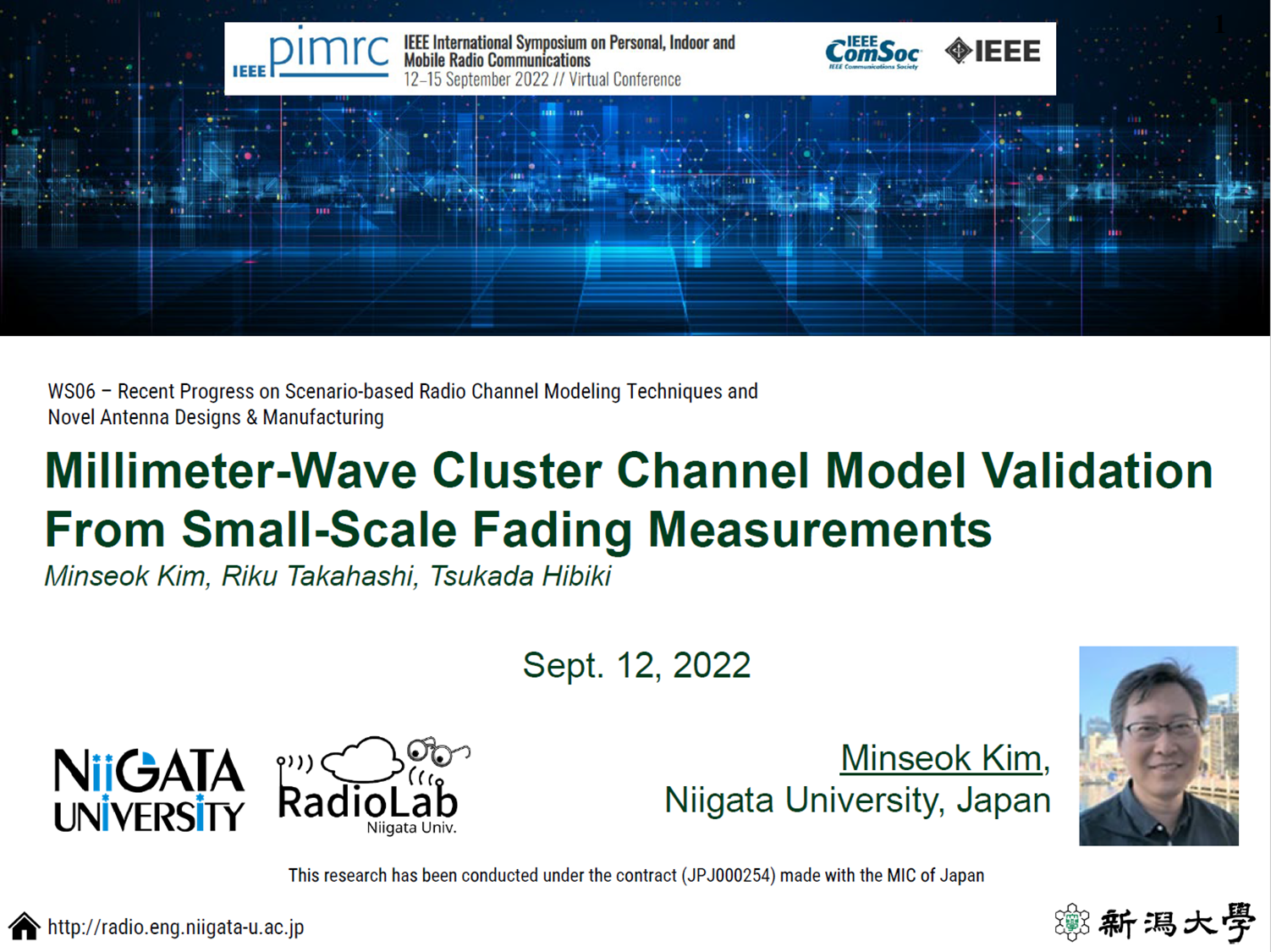 One paper has been presented at IEEE PIMRC 2022 – Radio Signal ...